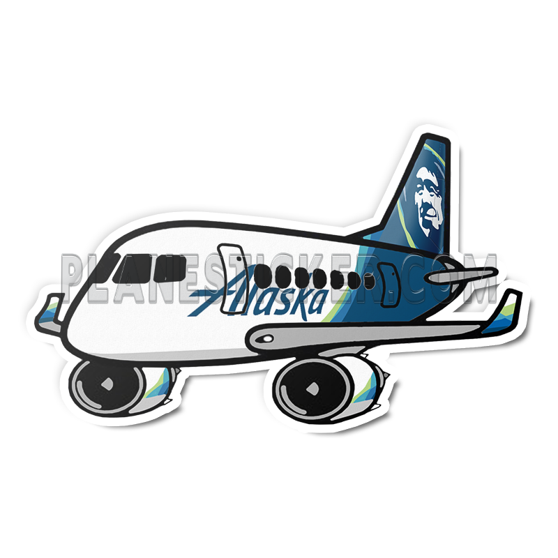 Alaska Airlines Embraer E175 – Plane Sticker