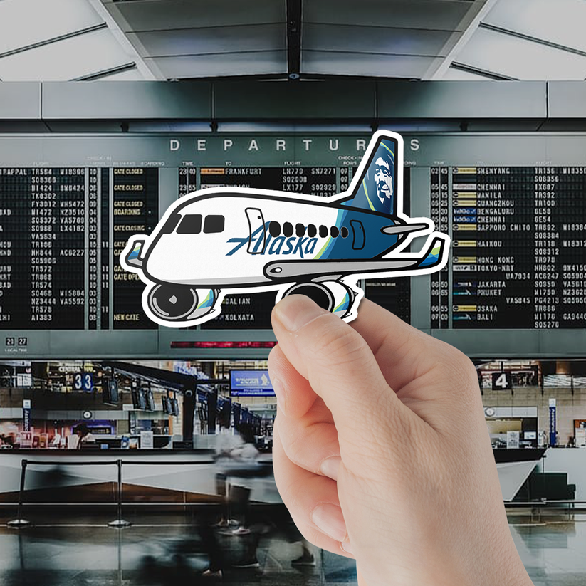 Alaska Airlines Embraer E175 – Plane Sticker