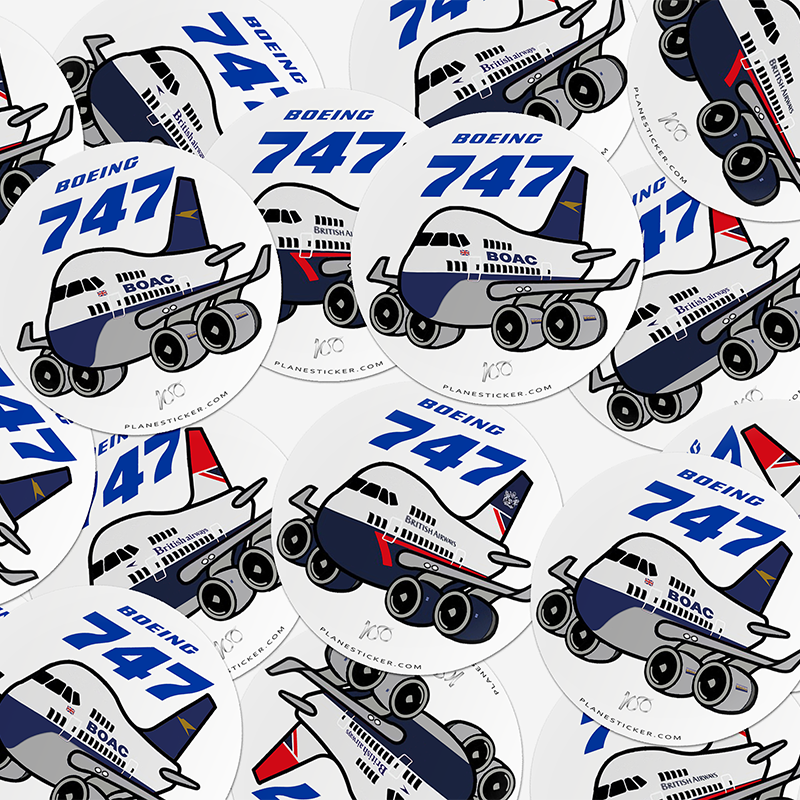 British Airways Boeing 747 Bundle – Plane Sticker