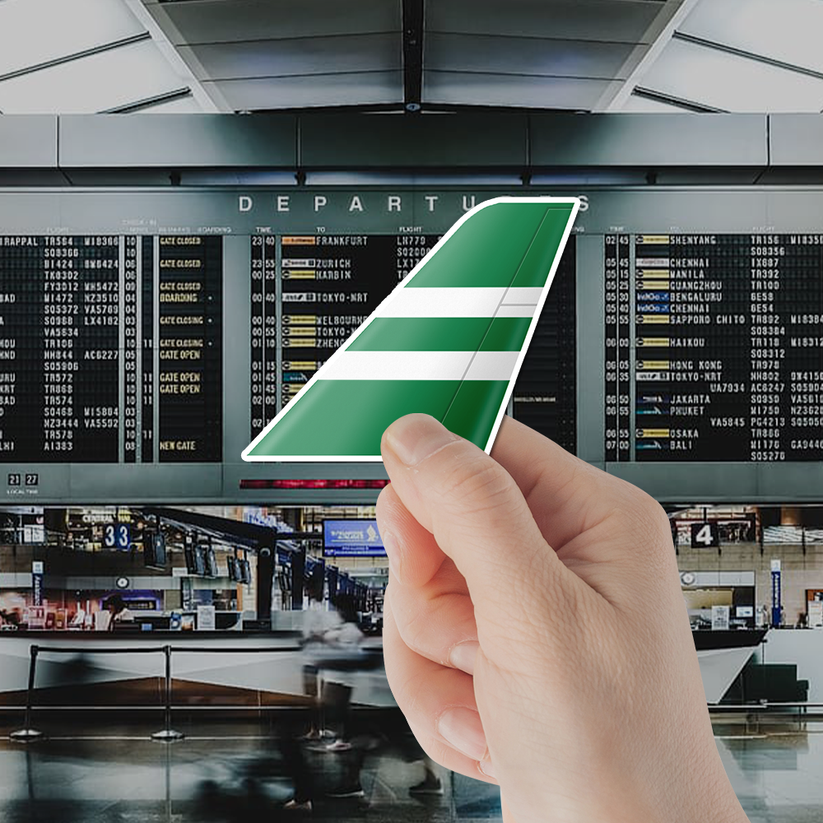 Cathay Pacific Retro Tail – Plane Sticker