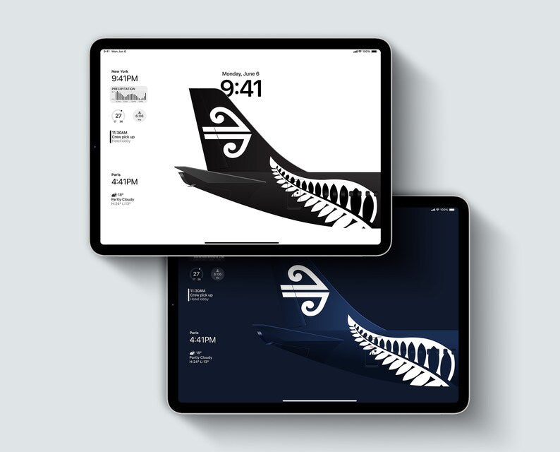 Air New Zealand iPad Wallpaper – Plane Sticker