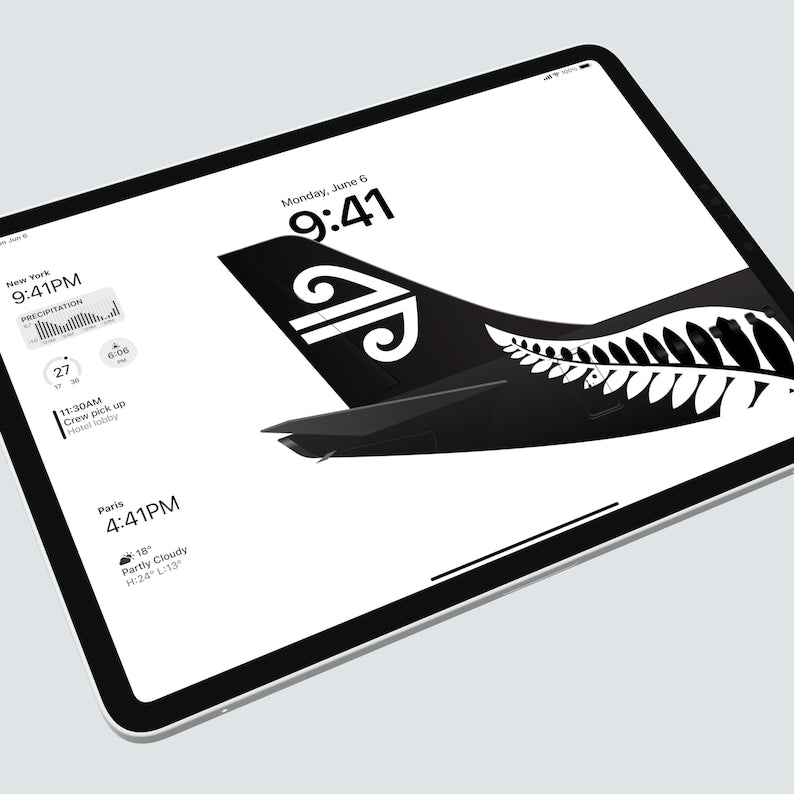 Air New Zealand iPad Wallpaper – Plane Sticker