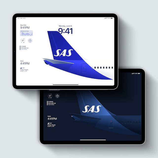 SAS Scandinavian iPad Wallpaper – Plane Sticker