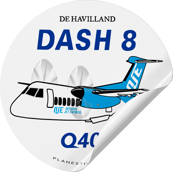 National Jet Express Dash 8 Q400 – Plane Sticker