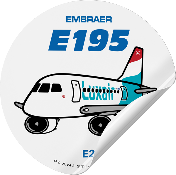 Luxair Embraer E195 E2 – Plane Sticker