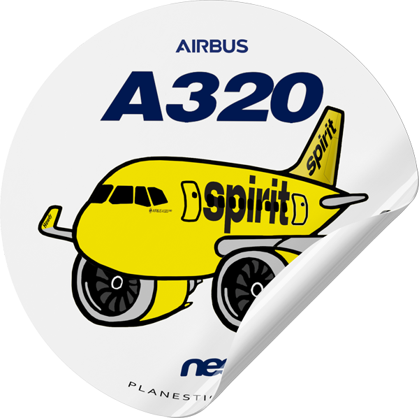 Spirit Airbus A320 NEO – Plane Sticker