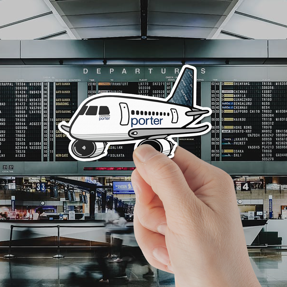 Porter Embraer E195 E2 – Plane Sticker