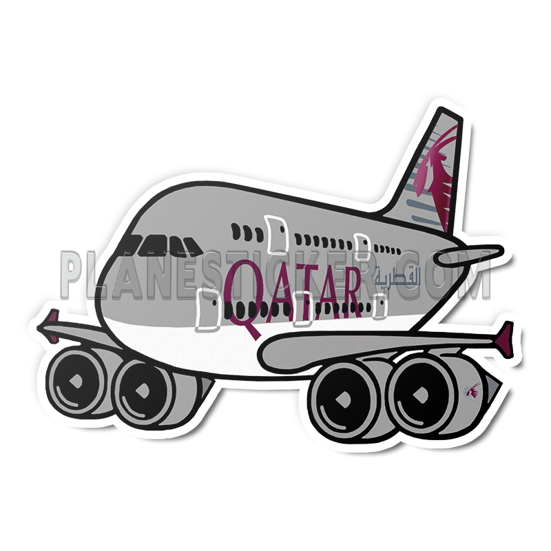 Qatar Airways Airbus A380 – Plane Sticker