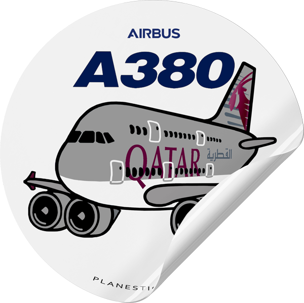 Qatar Airways Airbus A380 – Plane Sticker