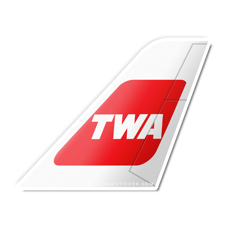 TWA - Trans World Airlines Tail – Plane Sticker